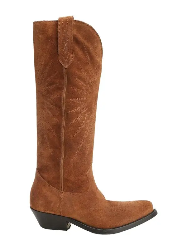 GOLDEN GOOSE Wish Star Suede Boots - Brown