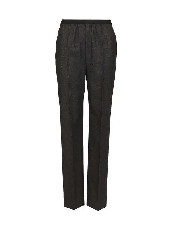 MAISON MARGIELA Straight Wool Trousers - Gray
