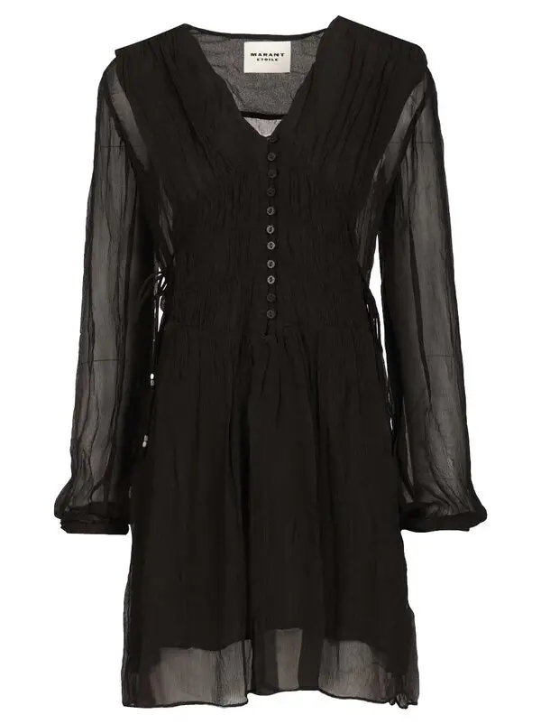 Isabel Marant Étoile Loriena Printed Muslin Dress - Black