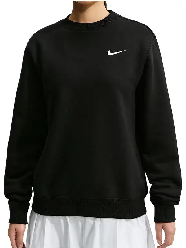 Nike Studio Fleece Crew - Total Black/sail