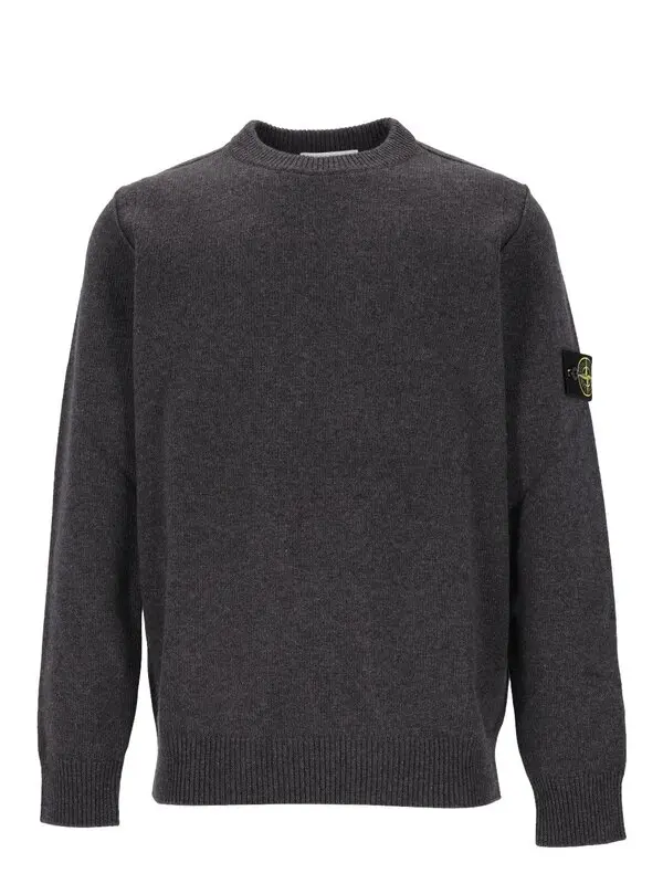 Stone Island Lambswool Crew Neck Sweater - Gray