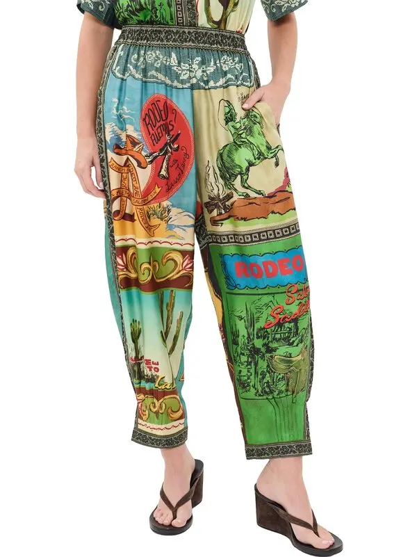 ALEMAIS Ace Tapered Silk Pants - Multi
