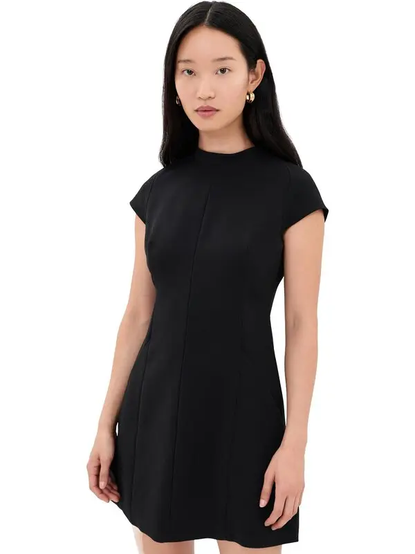 Theory Paneled Raglan Mini Dress - Black