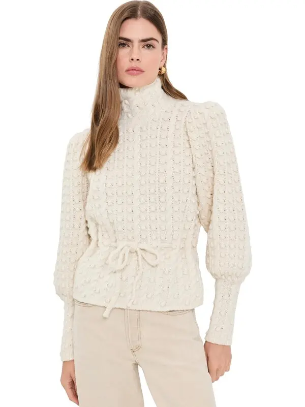 Zimmermann Valiant Wool Bauble Sweater - Cream