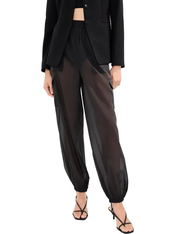 LE BOP Organza Cargo Pants - Black