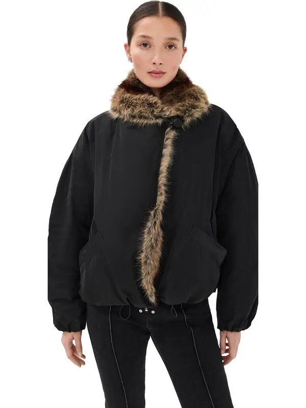Isabel Marant Étoile Charone Jacket With Faux Fur Trim - Black