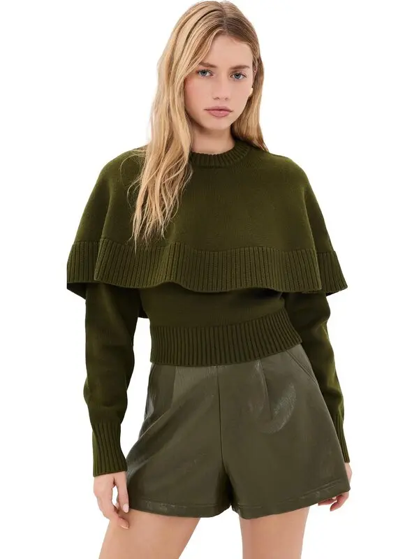 Ronny Kobo Evian Knit Top - Olive