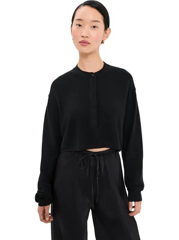 Le Kasha Cashmere Cropped Sweater - Black