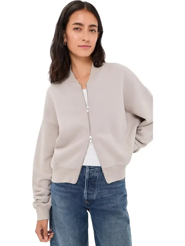 AGOLDE Tess Zip-up Sweatshirt - Quartz