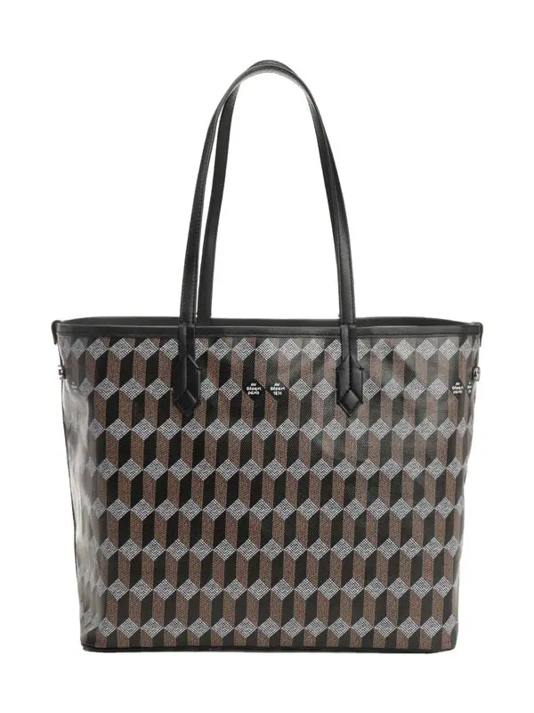 AU DEPART Monogrammed Tote Bag - Black