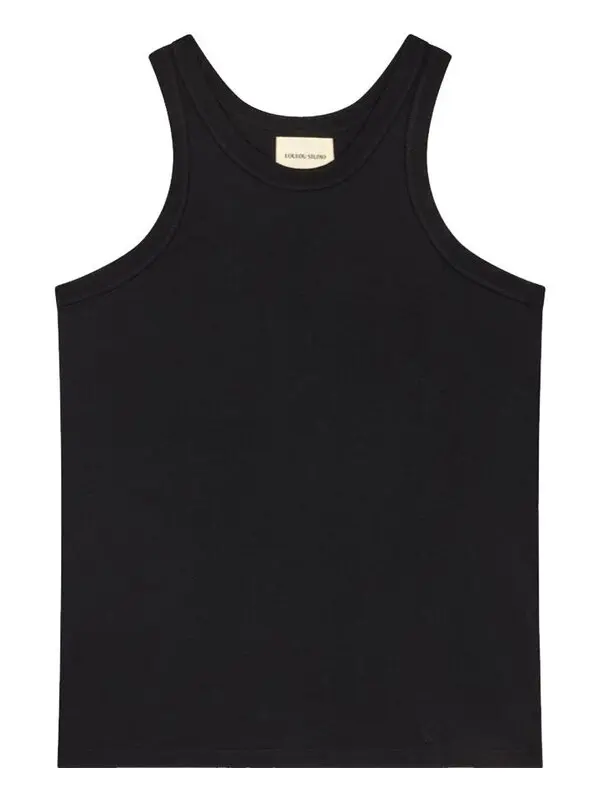 LOULOU STUDIO Crewneck Sleeveless Tank Top - Black