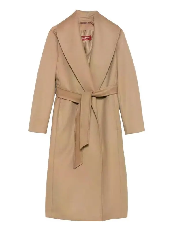 Max Mara Belted Shawl-collar Coat - Neutrals