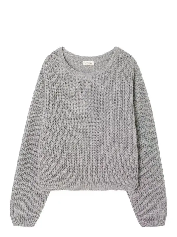 American Vintage Cyrow Ribbed Knit Sweater - Grey