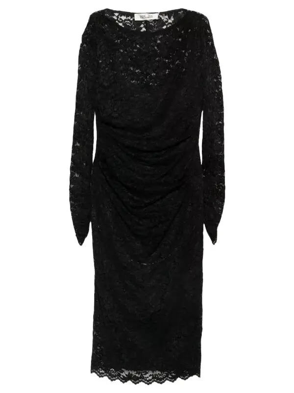Diane Von Furstenberg Darrius Long-sleeve Mini Dress - Black