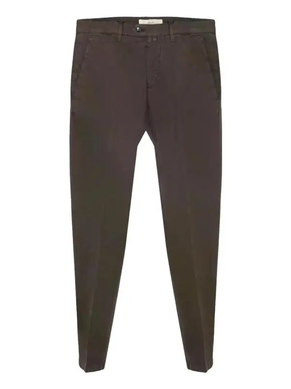 BRIGLIA 1949 Tapered Chino Trousers - Brown