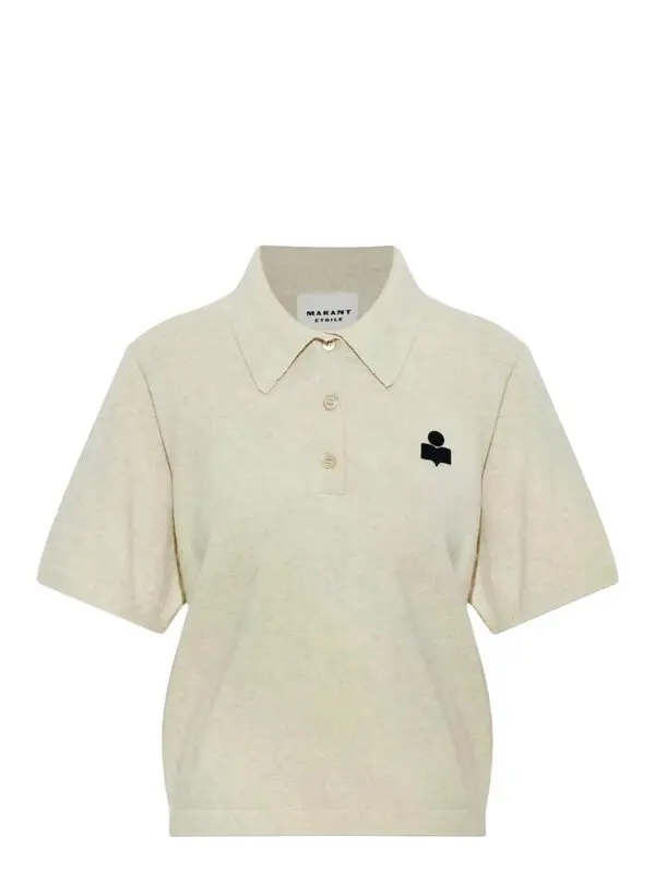 MARANT ETOILE Althea Logo-patch Polo Shirt - Neutrals