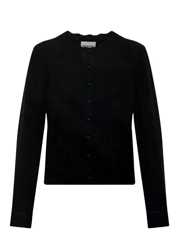 MARANT ETOILE Naia Scalloped-edge Cardigan - Black