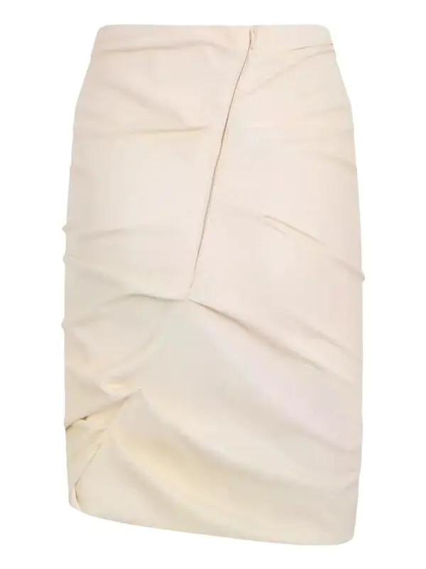 Philosophy Di Lorenzo Serafini Ruched Asymmetric Hem Skirt - Neutrals