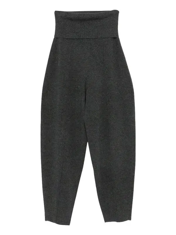 Zimmermann Ribbed-waistband Tapered Trousers - Grey