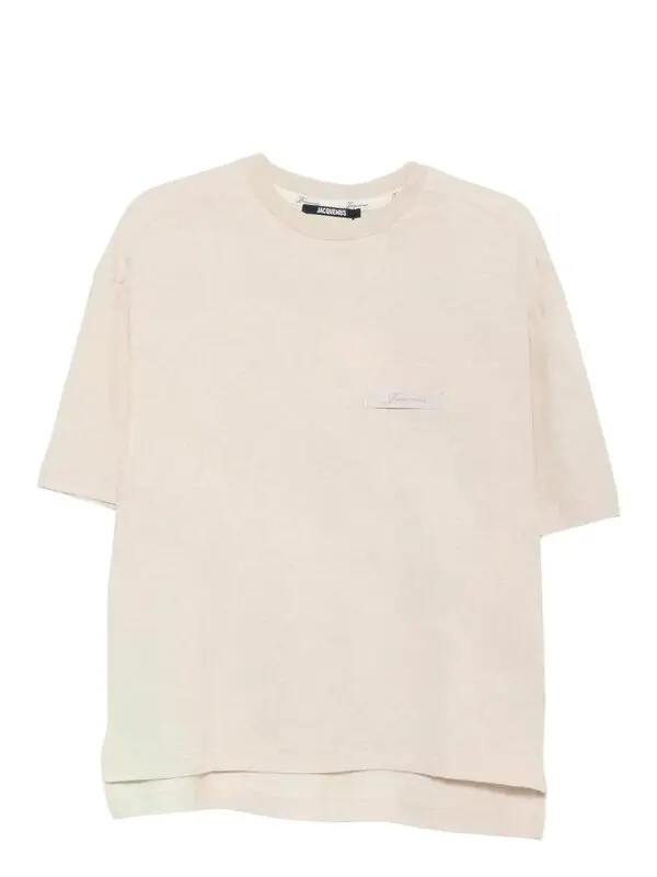 Jacquemus Logo-patch Short-sleeve T-shirt - Neutrals
