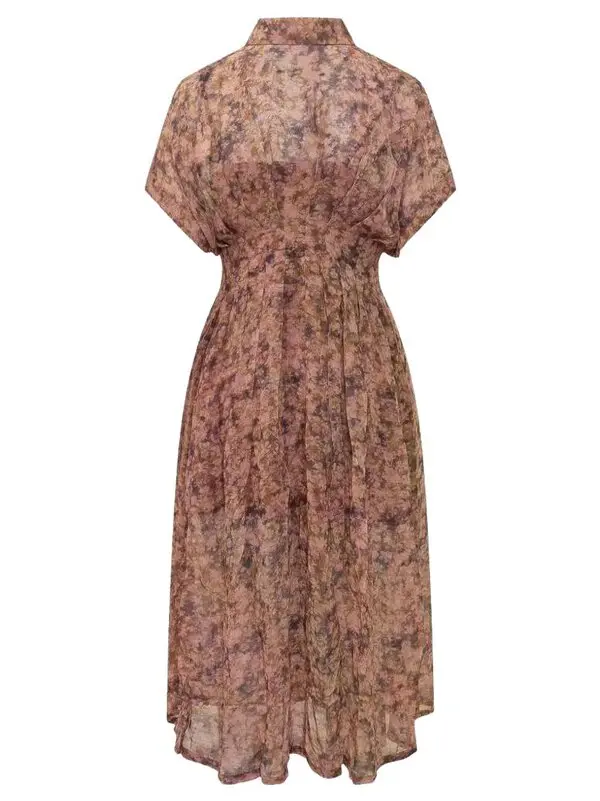 Ba&sh Adena Floral Print Midi Dress - Pink
