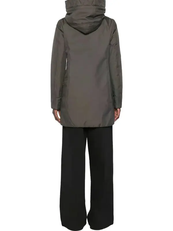 FAY Hooded Coat With Lobster-clasp Fastening - Grey