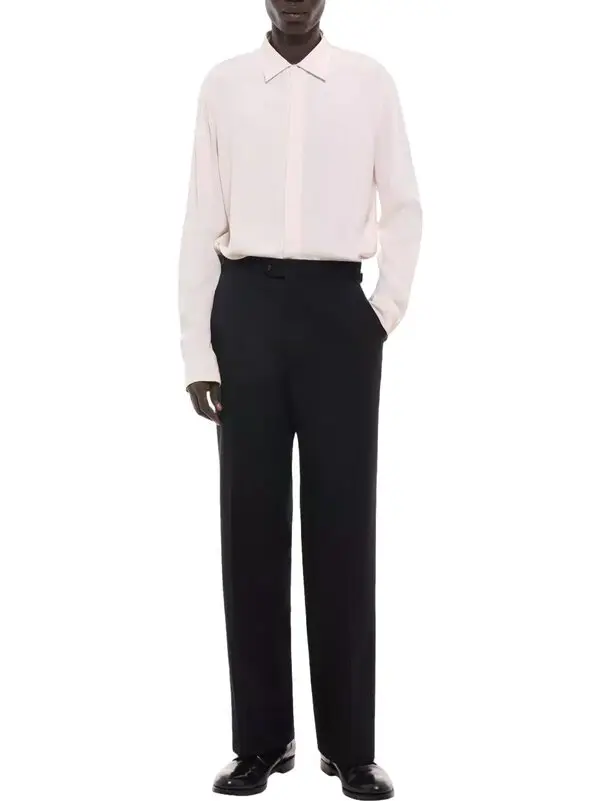 FURSAC Concealed-front Classic-collar Shirt - Neutrals