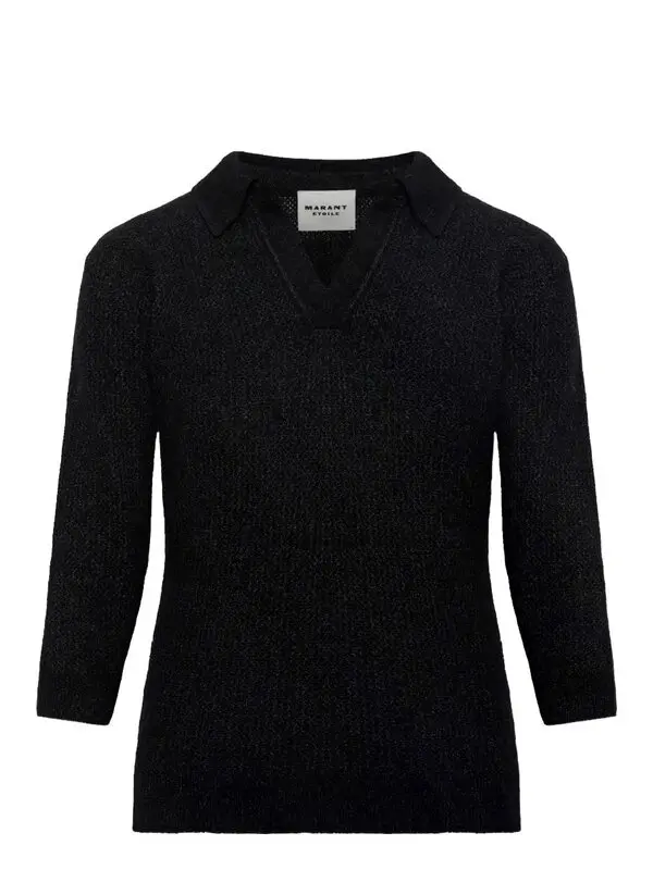MARANT ETOILE Nathalie Polo Sweater - Black