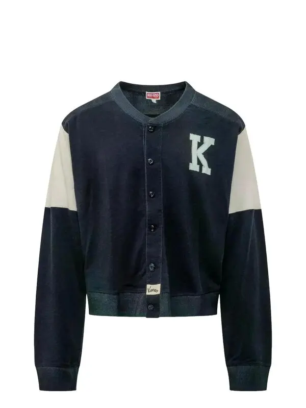 Kenzo Logo-patch Colour-block Sweatshirt - Blue
