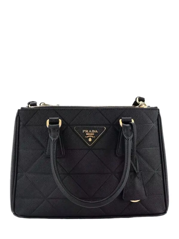 Prada Saffiano Leather Mini Crossbody Bag - Black