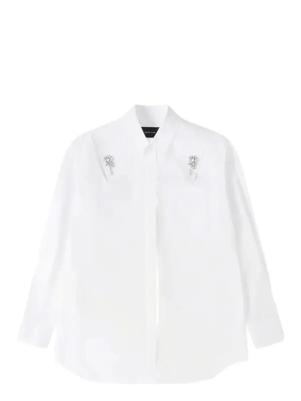 Simone Rocha Embellished Slash-detail Shirt - White