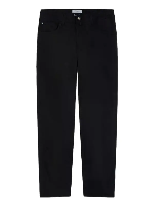 Jacob Cohen Straight Leg Jeans With Logo Patch - Black