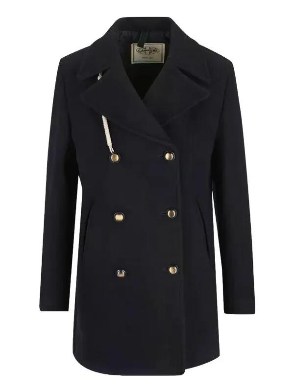 CAMPLIN Double-breasted Buttoned Coat - Blue