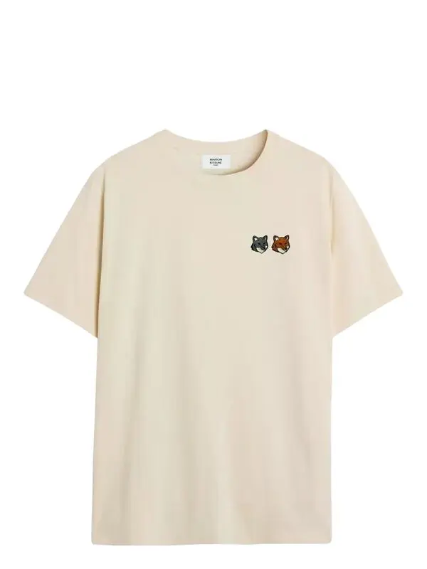 Maison Kitsuné Double Fox Head T-shirt - Neutrals