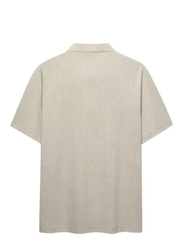 Shanghai Tang Coin Mandarin-collar Polo Shirt - Neutrals