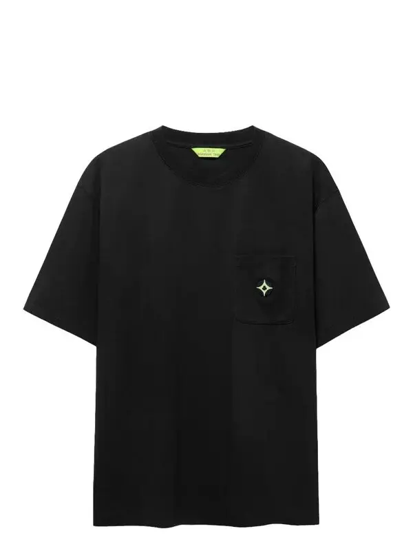 Shanghai Tang Patch-detail Pocket T-shirt - Black