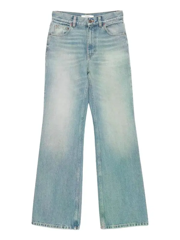 Chloé Flamingo Embroidered Jeans - Blue