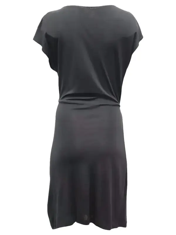 Diane Von Furstenberg Side-tie Draped Dress - Black