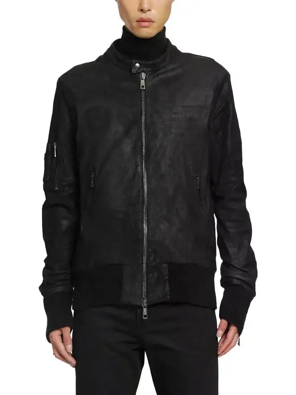 GIORGIO BRATO Zip-fastening Leather Jacket - Black