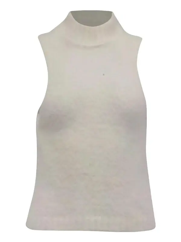 Lpa Mock Neck Sleeveless Top - White