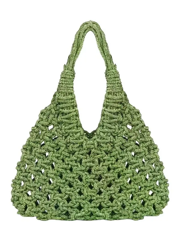 HIBOURAMA Vannifique Crystal-embellished Tote Bag - Green