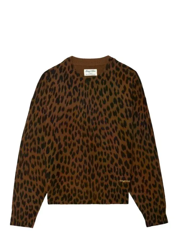Zadig&Voltaire Soulo Lc Leopard Print Crew Neck Sweater - Brown