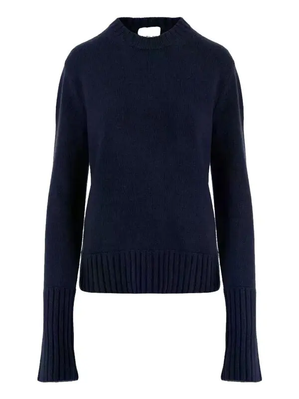 SA SU PHI Crew-neck Ribbed-trim Sweater - Blue