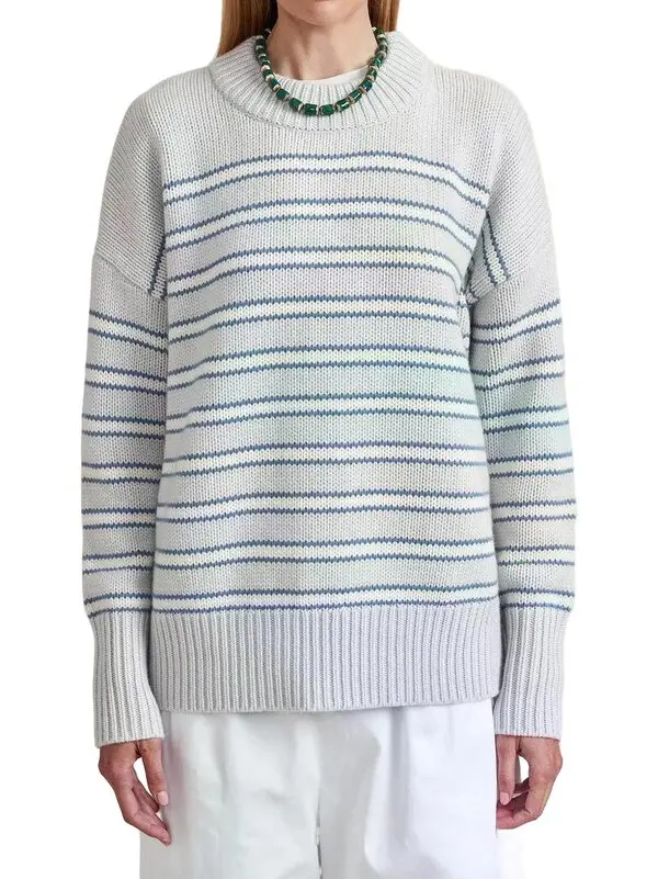 LA LIGNE Marin Striped Sweater - Grey