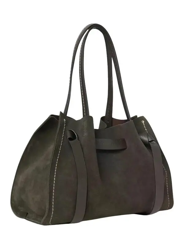 VISONA` Visona Vittoria Suede Tote Bag - Green