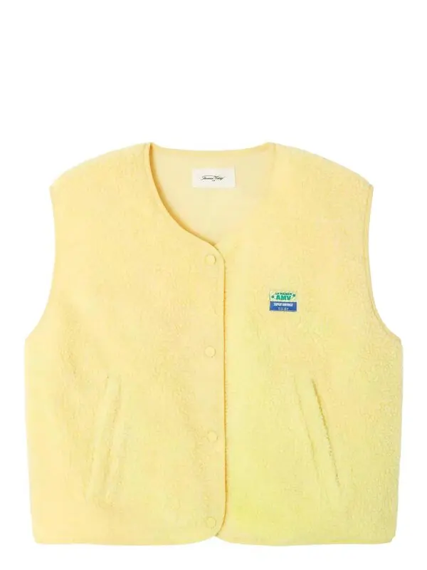 American Vintage Hokton Faux-shearling Gilet - Yellow