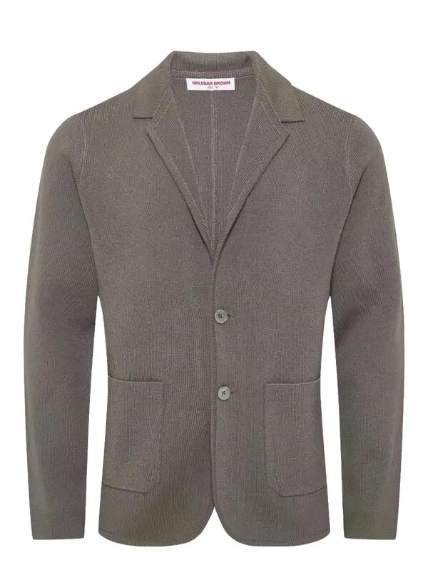 Orlebar Brown Rainer Ii Knitted Blazer - Brown