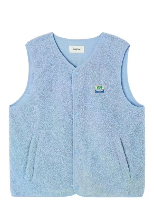 American Vintage Hoktown Faux-shearling Gilet - Blue