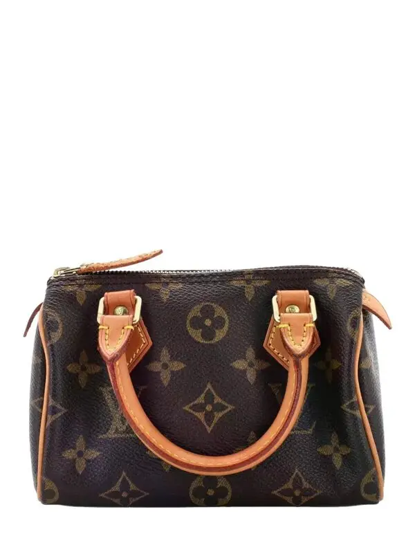 LOUIS VUITTON Speedy Mini Hl Handbag Monogram Canvas Satchel - Brown