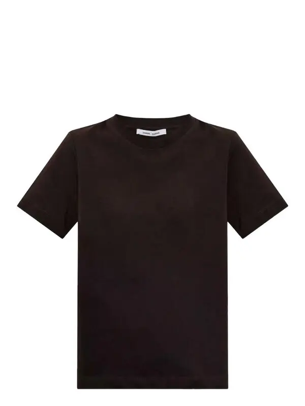 SAMSOE SAMSOE Cotton Crewneck T-shirt - Brown